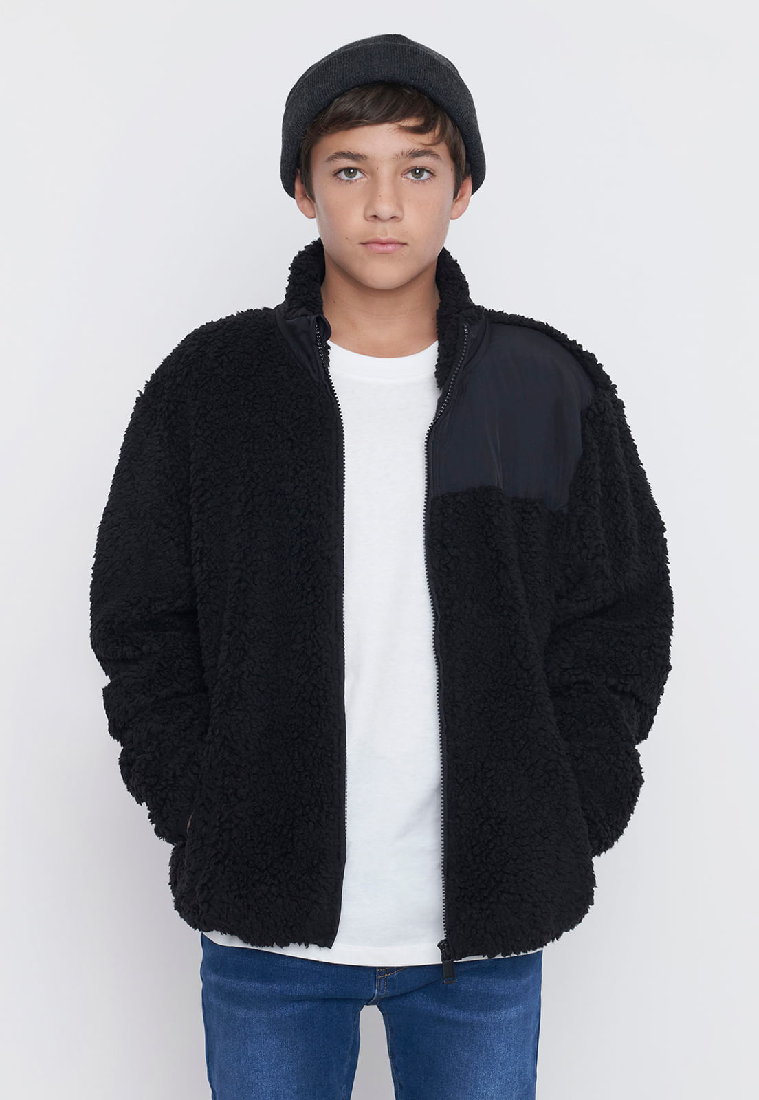 Corona - Poleron Teen Corderito Negro | Ofertitas